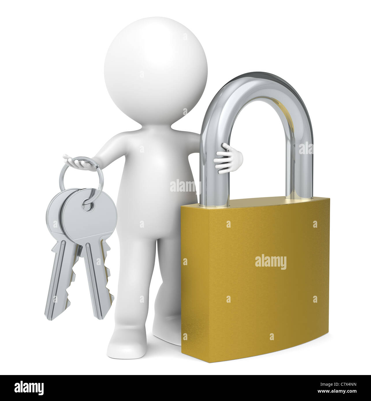 3d padlock key safety metal lock security hi-res stock photography and ...