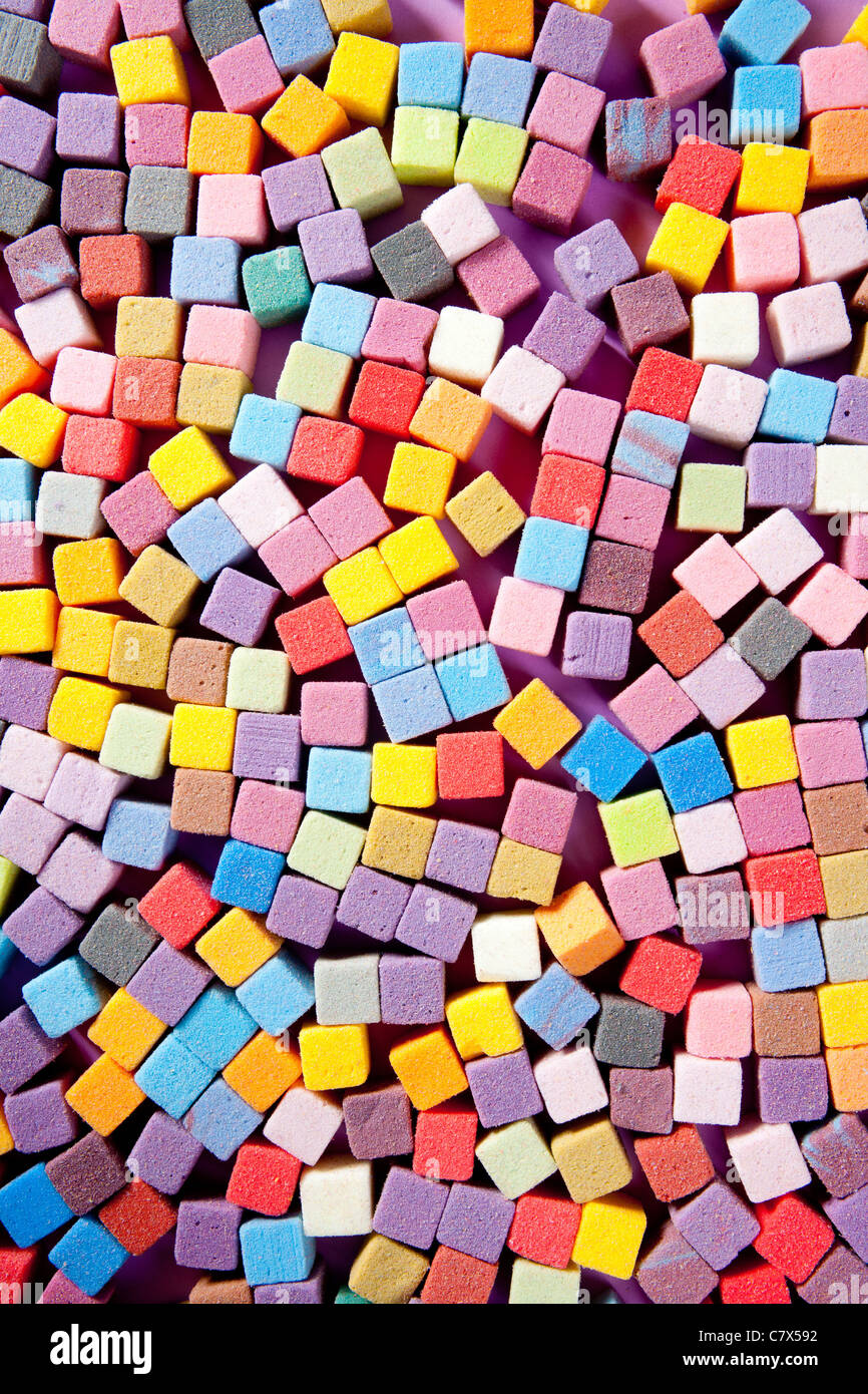 colorful square foam cubes texture for decorative arts Stock Photo - Alamy