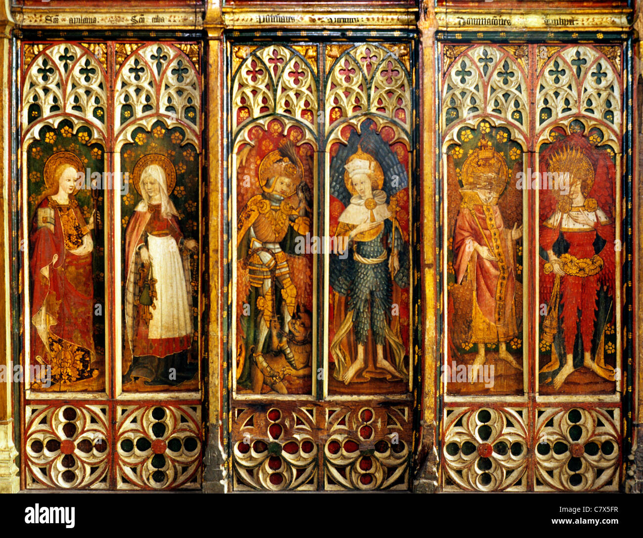 Barton Turf, Norfolk, rood screen, north screen, 6 panels, St ...