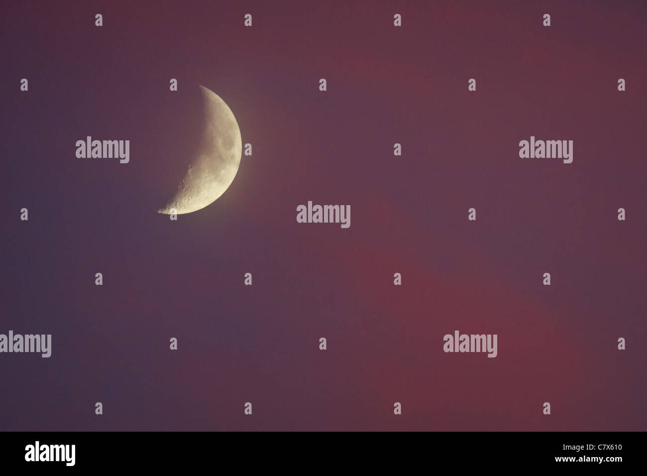 Half Moon at sunset Stock Photo - Alamy