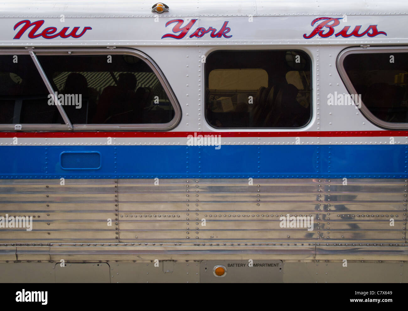 New York Bus windows Stock Photo - Alamy