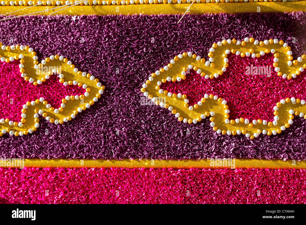 decorative shapes in carnival cart golden pink and purple Stock Photo ...