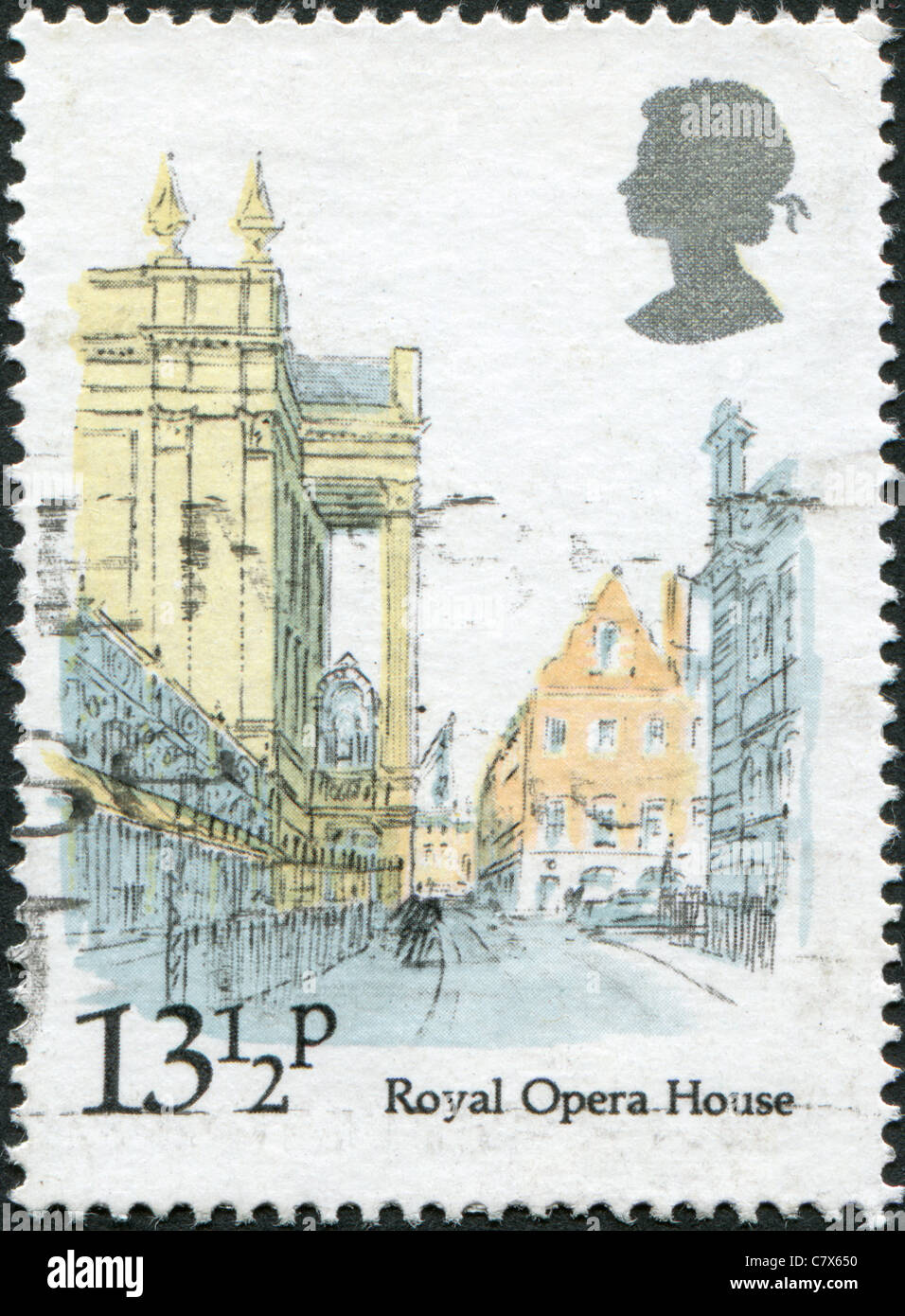 UNITED KINGDOM - 1980: A stamp printed in England, shows Royal Opera ...