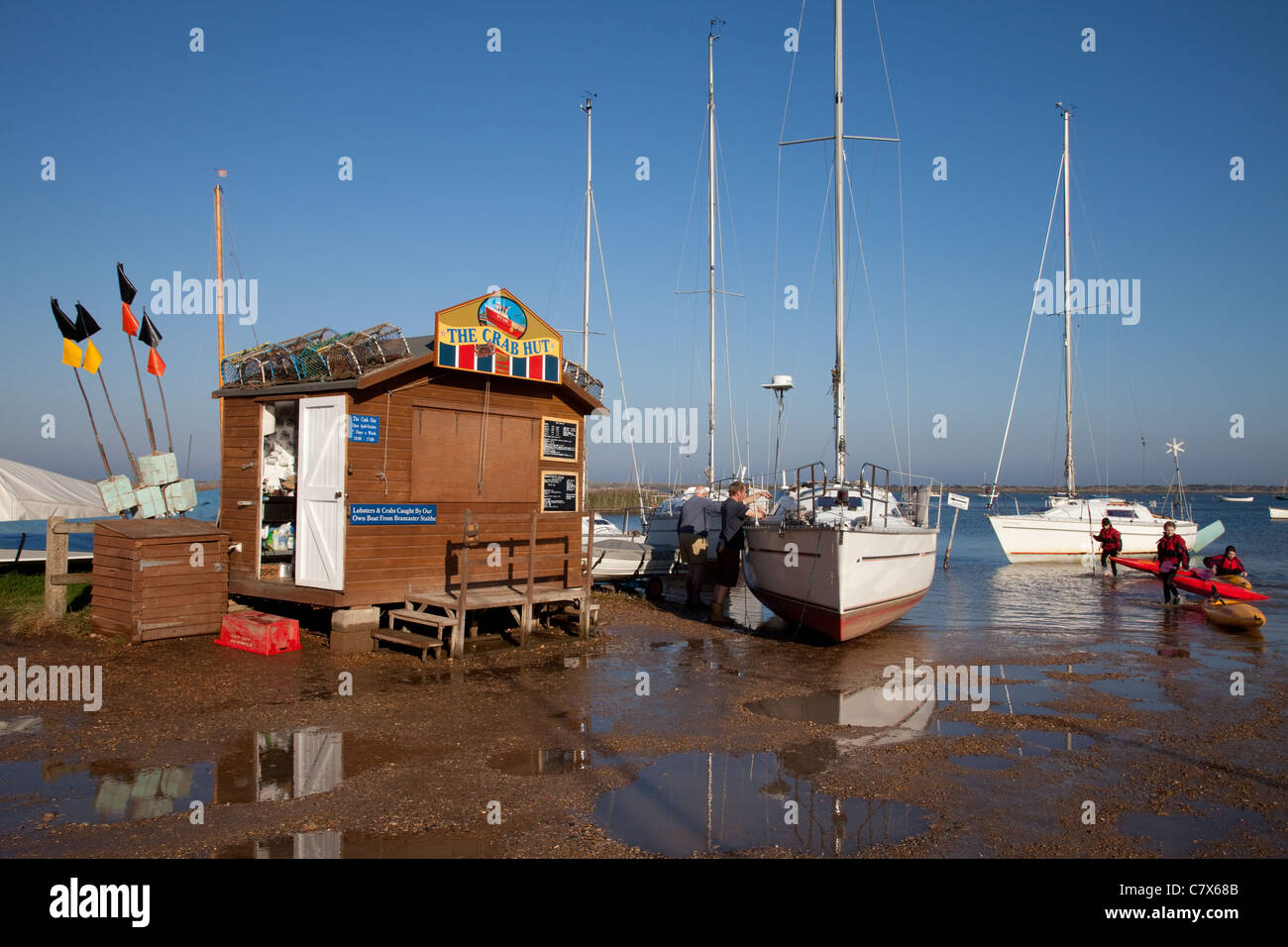 High tide at Brancaster Staithe, Norfolk Stock Photo - Alamy