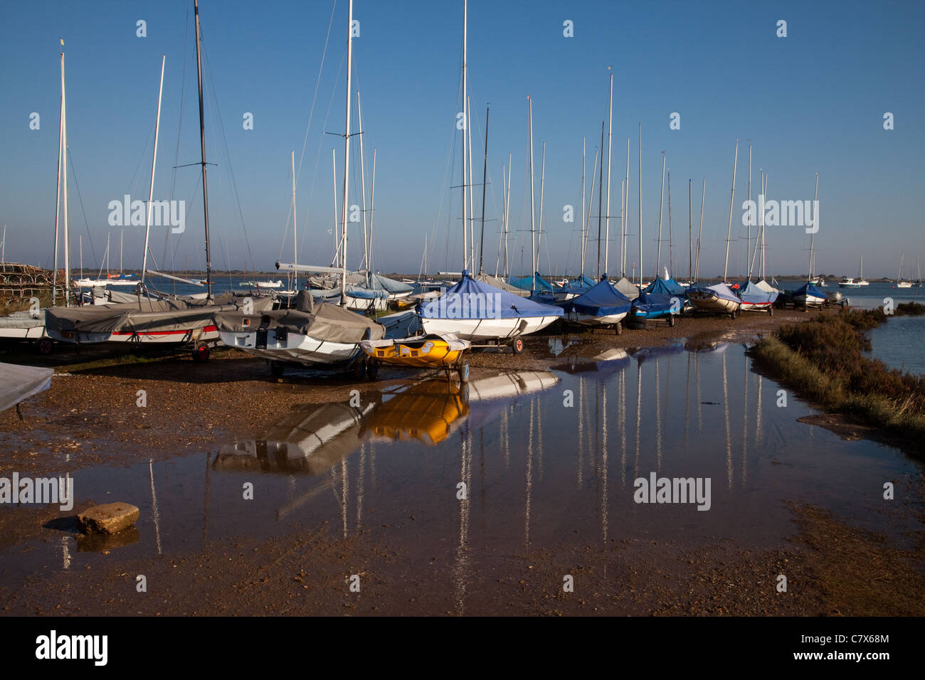 High tide at Brancaster Staithe, Norfolk Stock Photo - Alamy