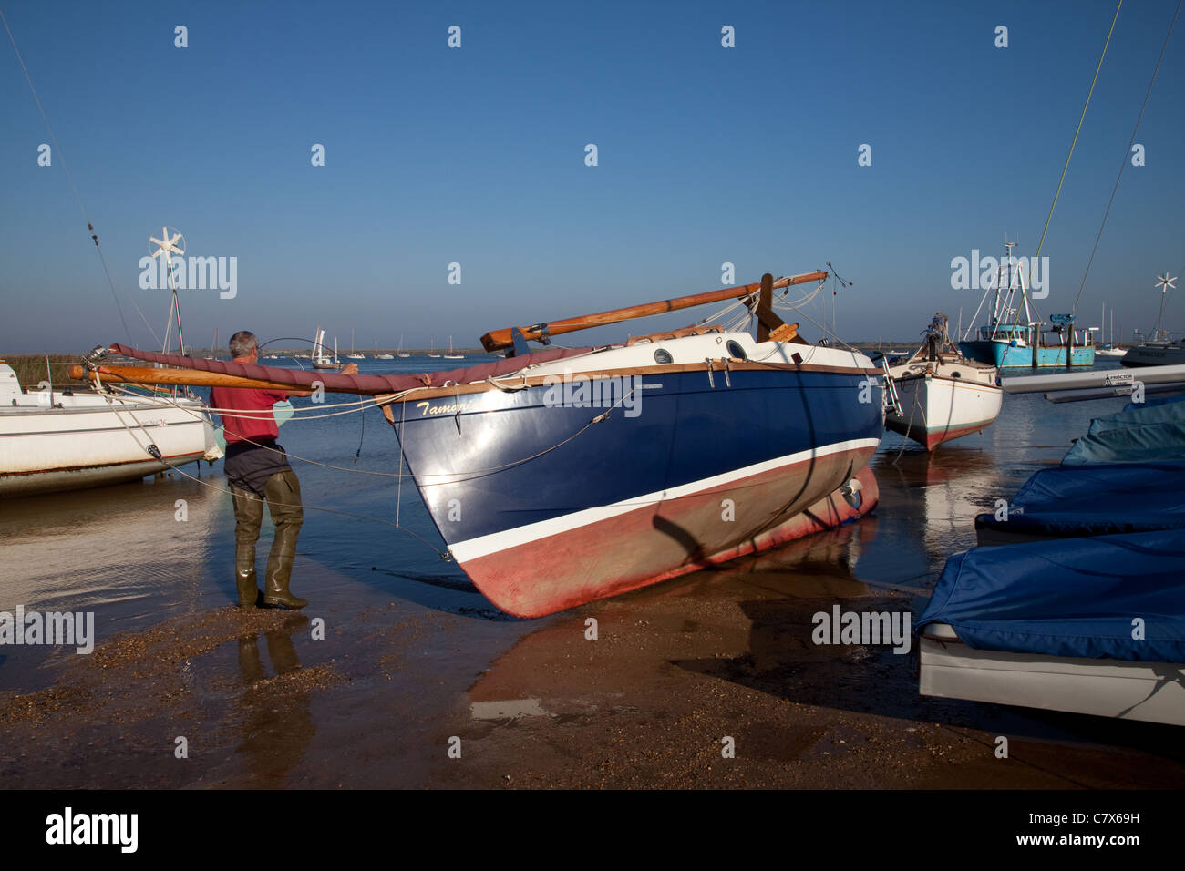 High tide at Brancaster Staithe, Norfolk Stock Photo - Alamy