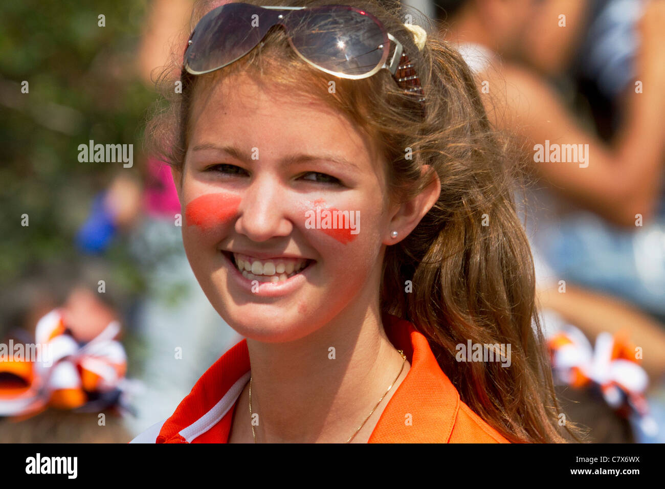 Pretty girl marching in the Labor Day Parade in Marlborough ...