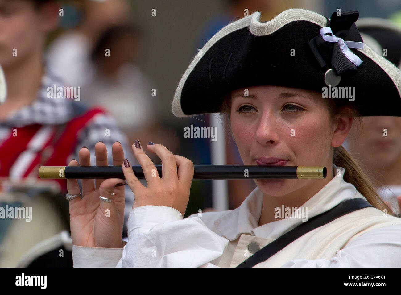 Pretty girl marching in the Labor Day Parade in Marlborough ...
