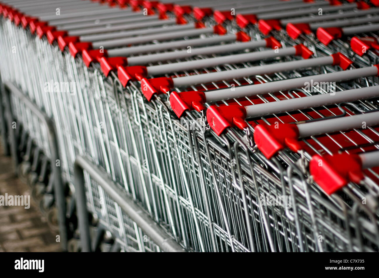 shopping cart stack Stock Photo - Alamy
