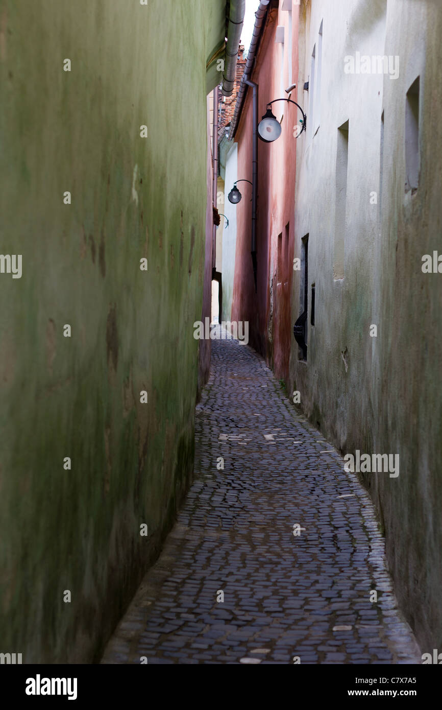 The narrowest street in the city of brasov hi-res stock photography and ...