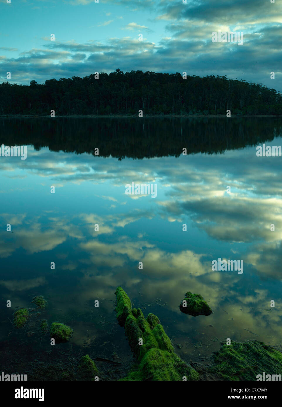 Wallaga Lake reflections, Wallaga Lake National Park, NSW Australia ...