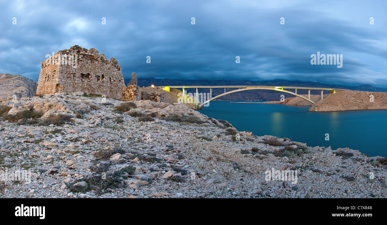 Island Pag, Croatia. One of the strangest islands in Adriatic sea, full ...