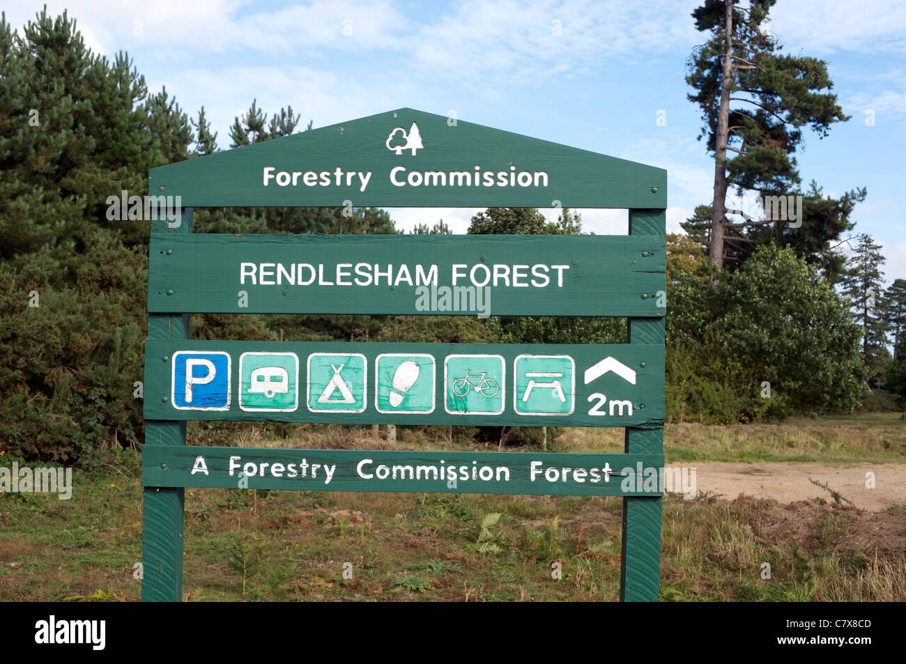 Rendlesham Forest sign, Suffolk, UK Stock Photo - Alamy