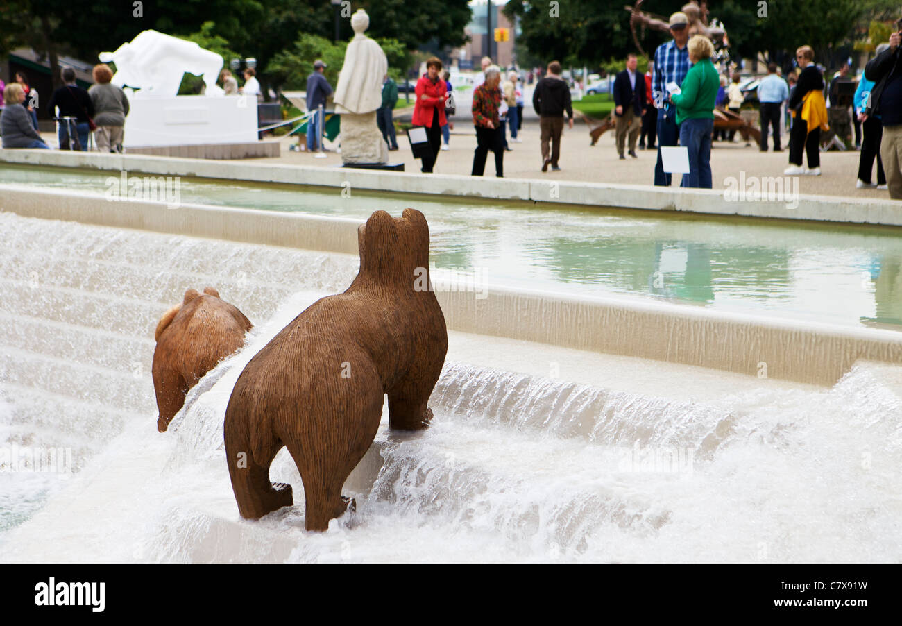 "Grizzlies on the Ford" by Llew (Doc) Tilma Stock Photo - Alamy