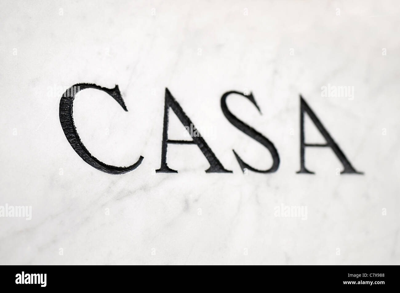 Casa sign on a wall carved into marble in Mdina, Malta Stock Photo - Alamy