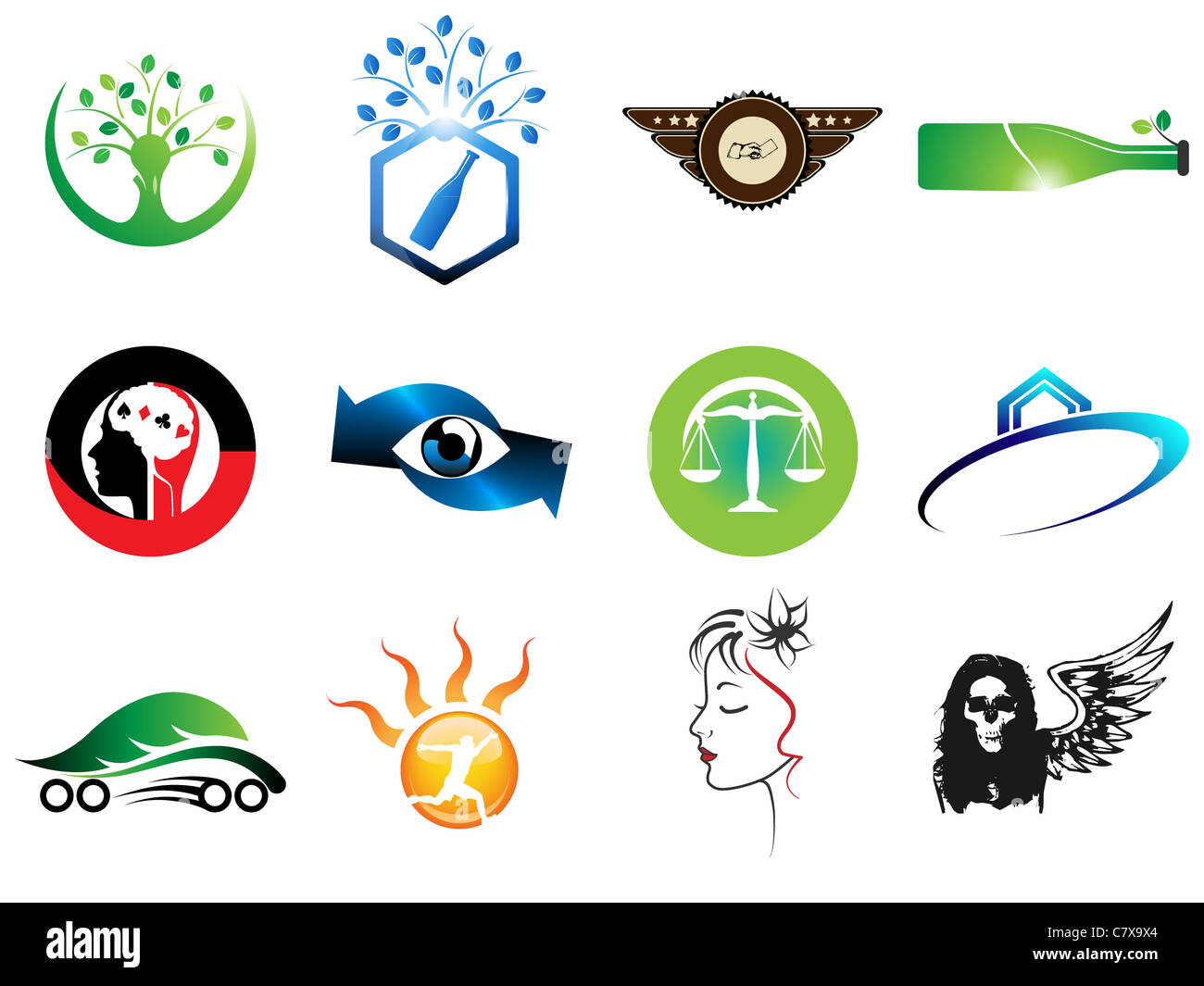 Various logo elements 2 Stock Photo - Alamy