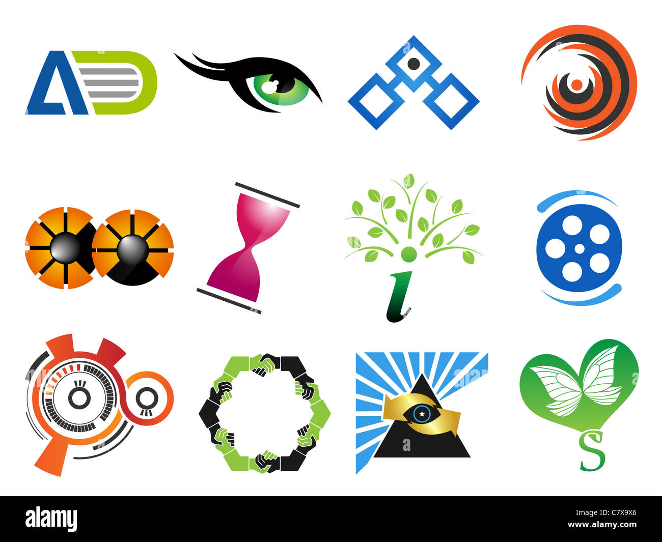 Various logo elements 3 Stock Photo - Alamy