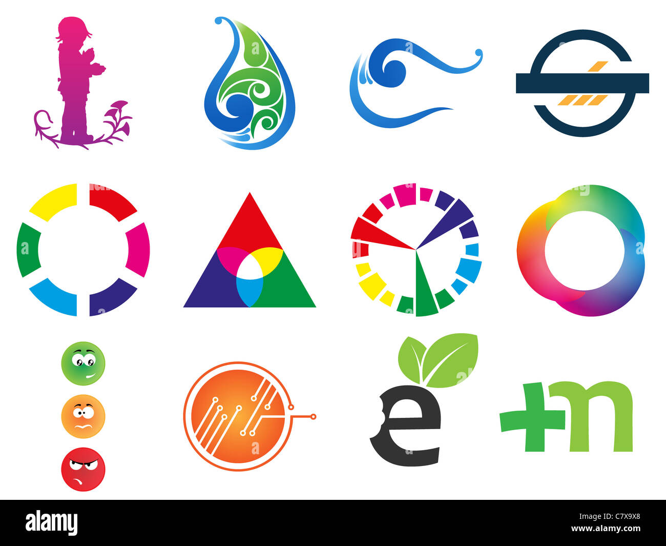 Various logo elements 4 Stock Photo - Alamy