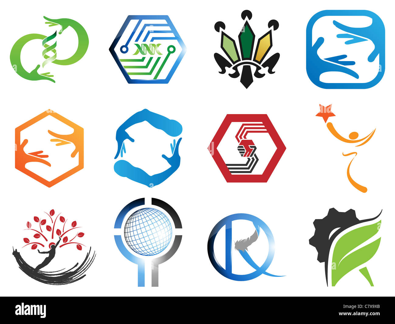 Various logo elements 6 Stock Photo - Alamy