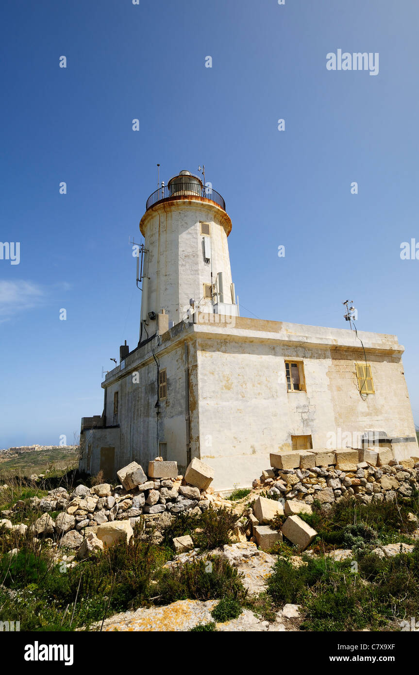 The Ta Gordon Lighthouse, Gozo, Malta Stock Photo - Alamy