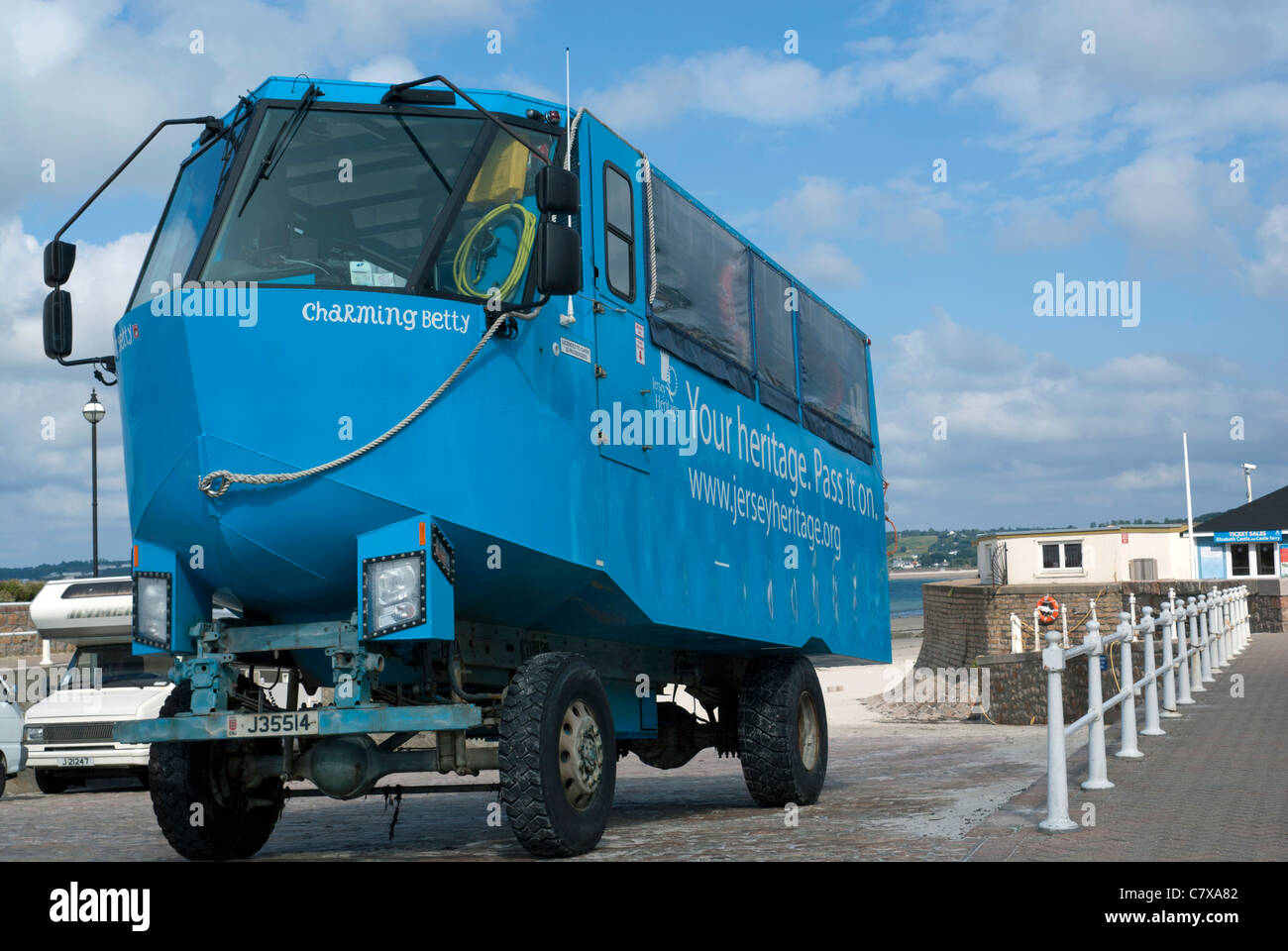 The quirky amphibious vehicle that takes tourists to Elizabeth Castle ...