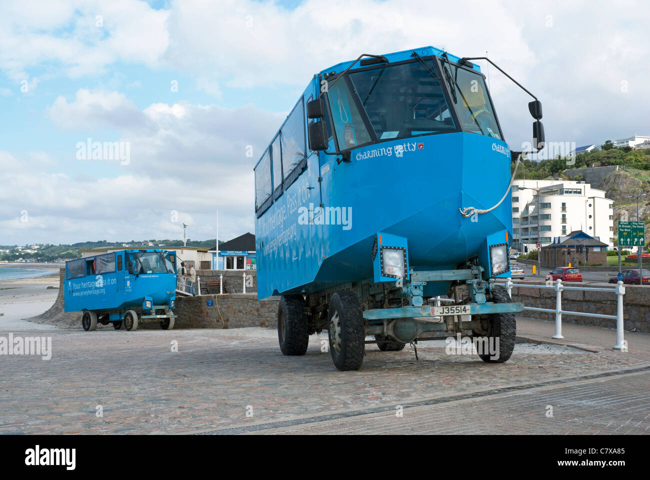 The quirky amphibious vehicle that takes tourists to Elizabeth Castle ...