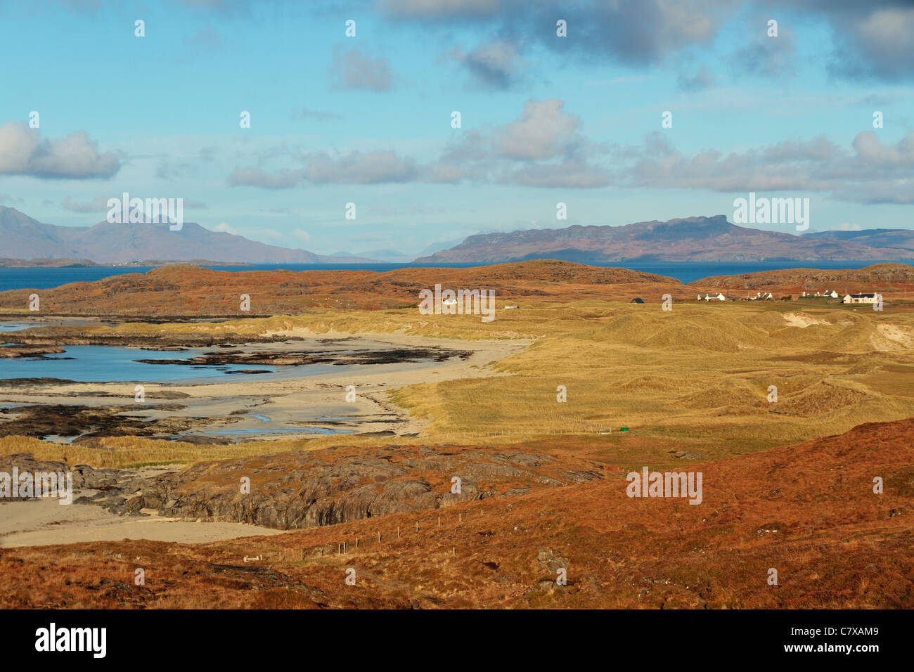 Sanna, Sanna Bay, Isle of Eigg, Muck and Rum in distance, view from ...