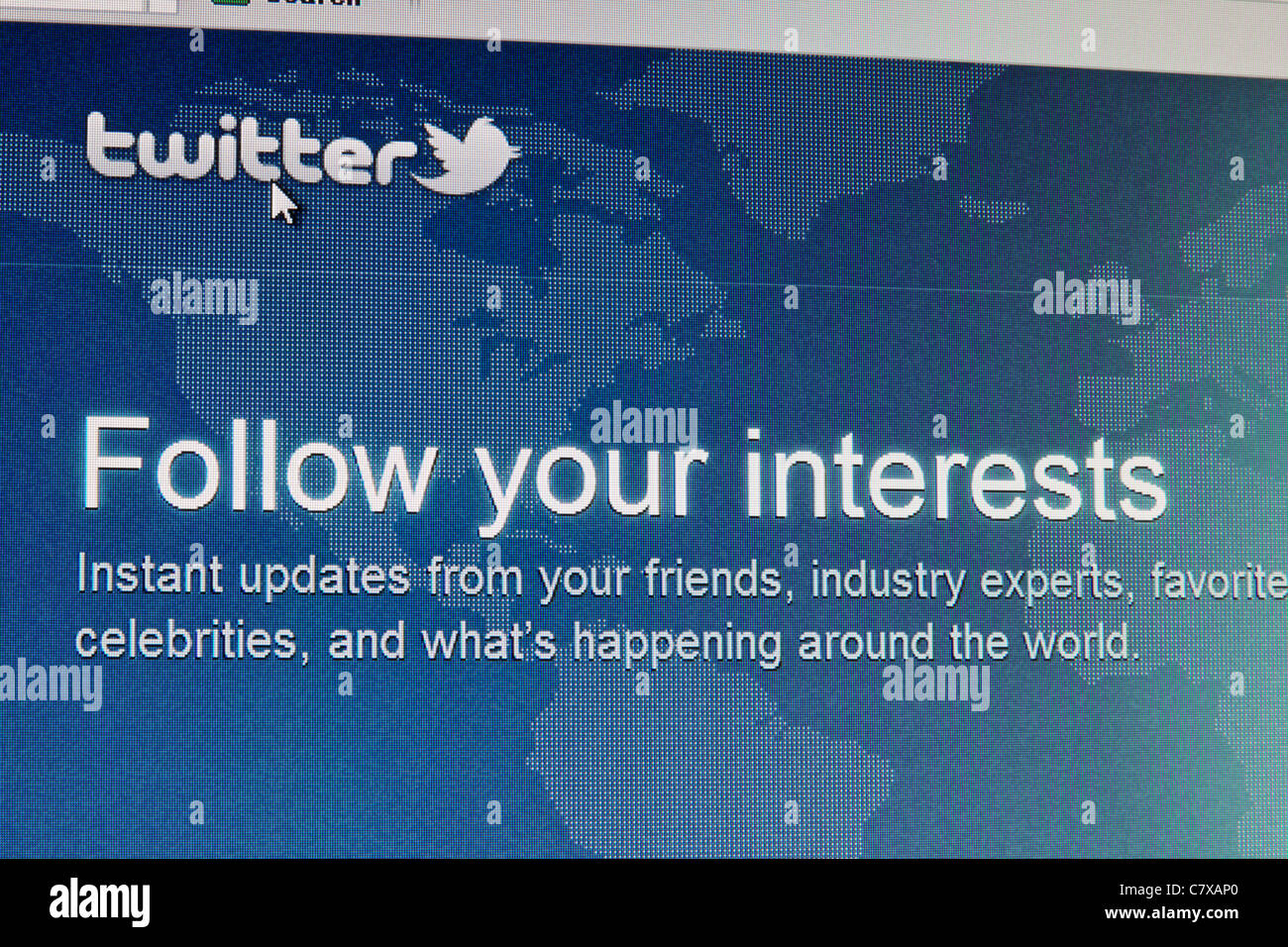 Twitter web page on the browser Stock Photo - Alamy