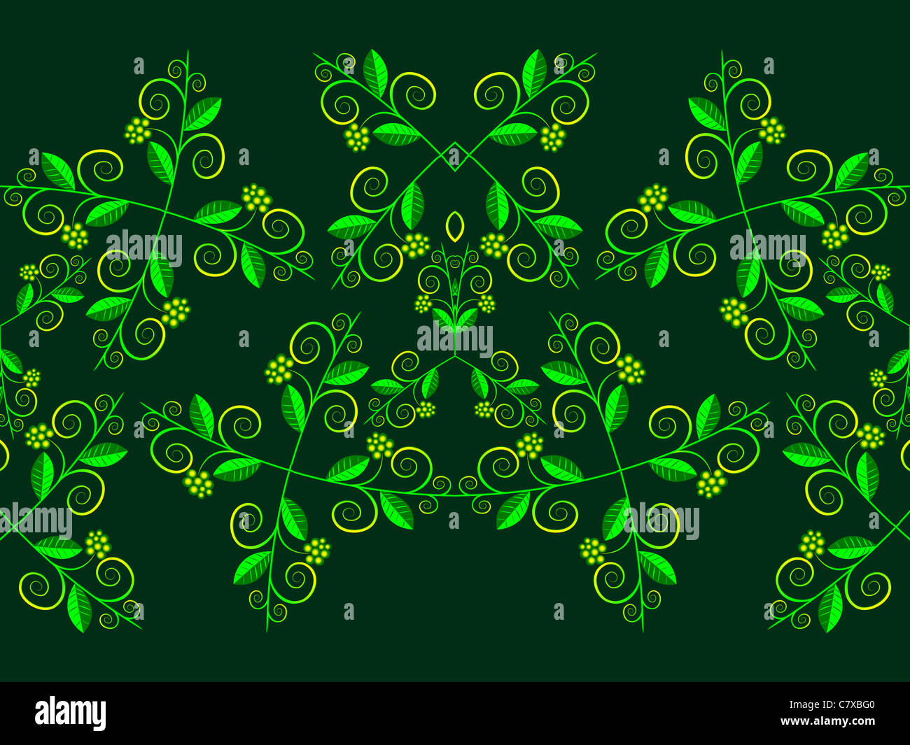 floral horizontal pattern, abstract seamless texture; vector art ...