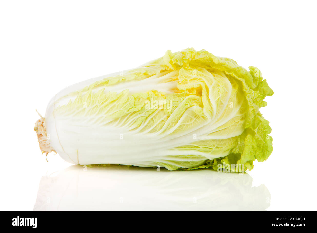 fresh Chinese cabbage in closeup over white background Stock Photo - Alamy
