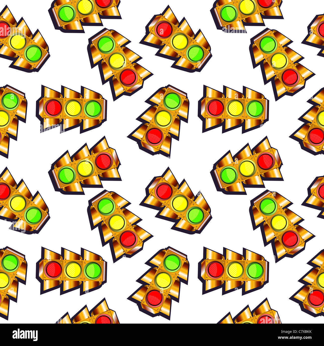 traffic lights pattern, abstract seamless texture; vector art ...