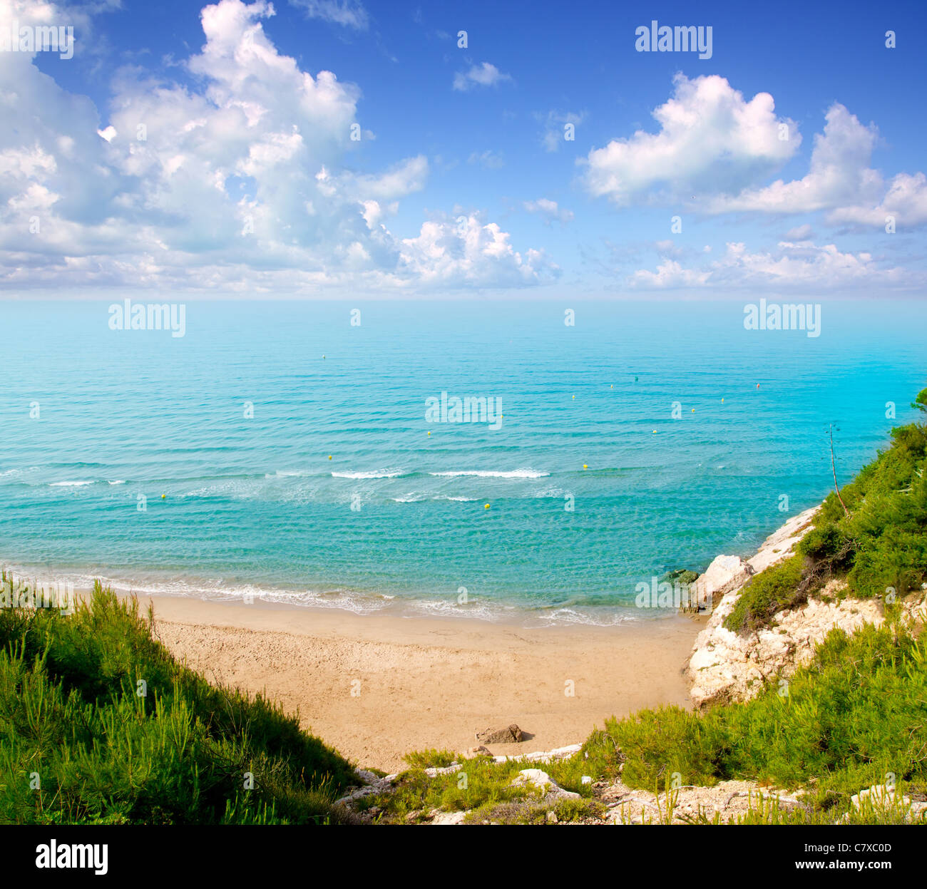 long beach Platja larga in Salou Tarragona Spain Catalonia Stock Photo ...