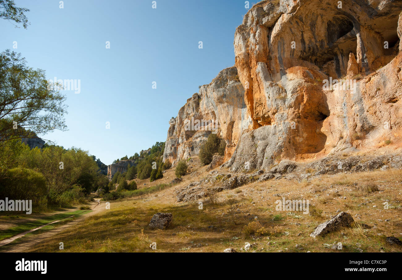 Inside the Lobos river canyon, Soria, Spain Stock Photo - Alamy