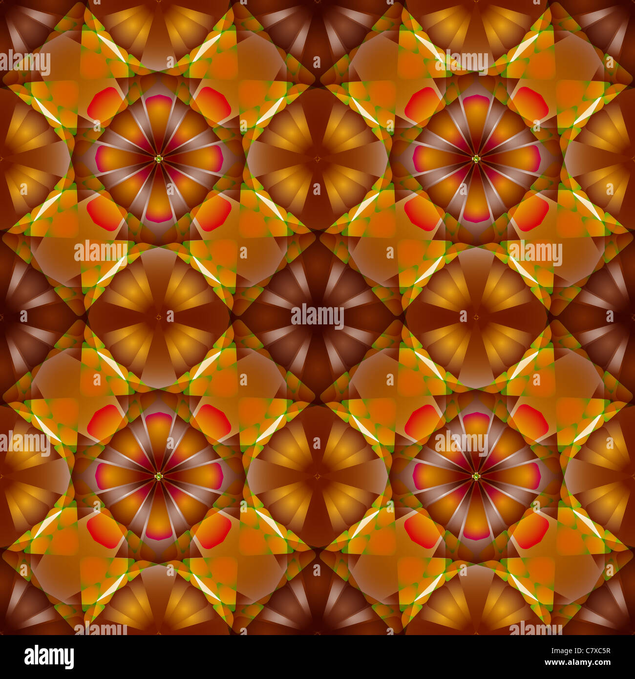 Flowers Seamless Geometric Pattern Abstract Texture Vector Art Illustration Image Contains
