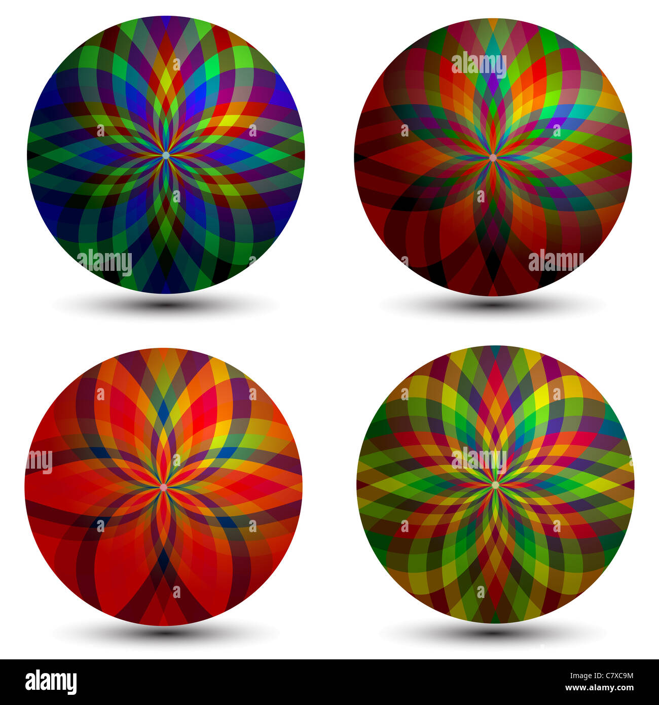 tridimensional geometric bubbles, abstract vector art illustration ...