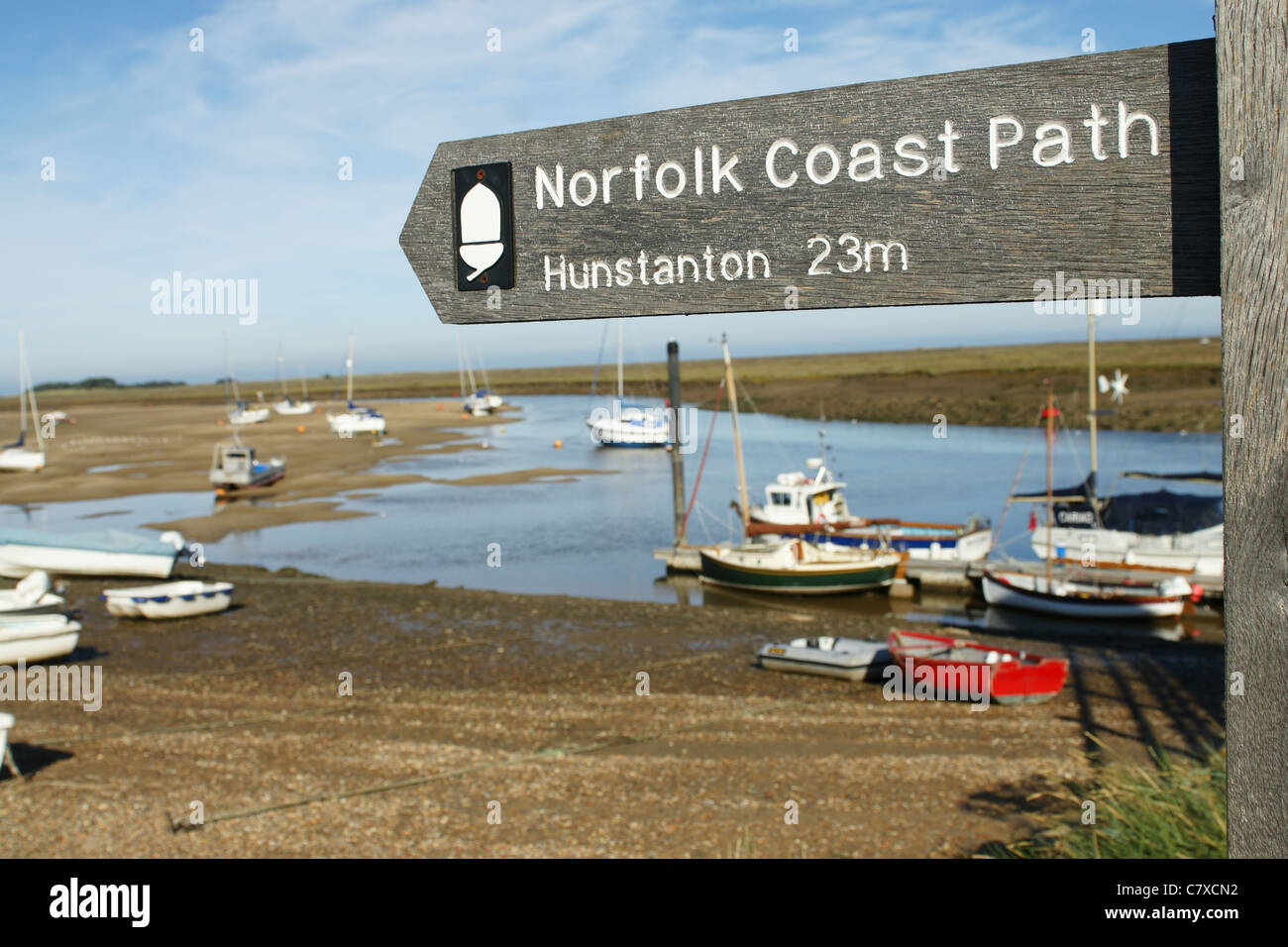 Norfolk Coastal Path Sign Stock Photo - Alamy