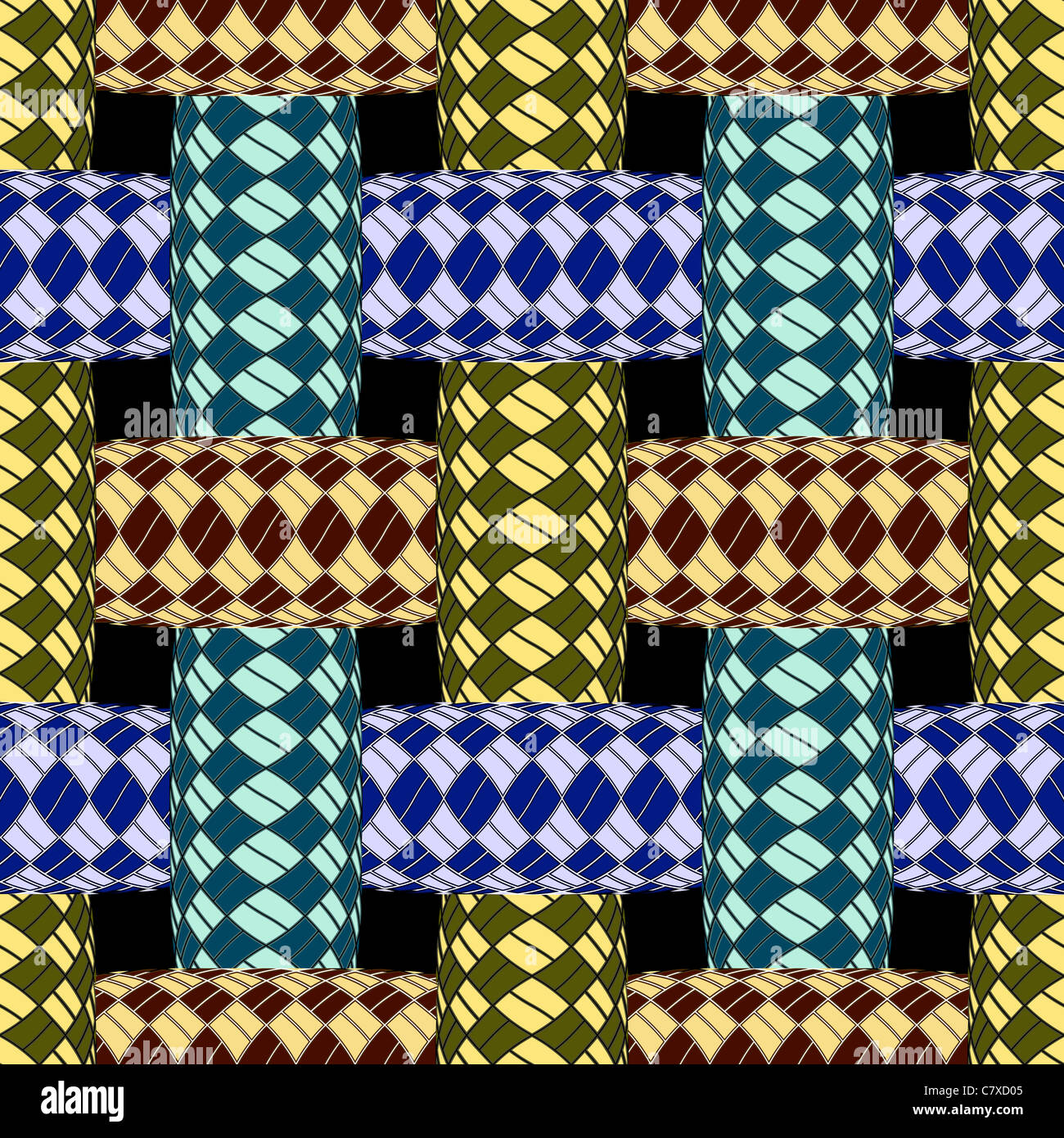 ropes realistic texture, abstract seamless pattern; vector art ...