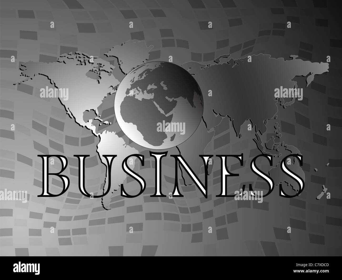 business world map, abstract vector art illustration Stock Photo - Alamy
