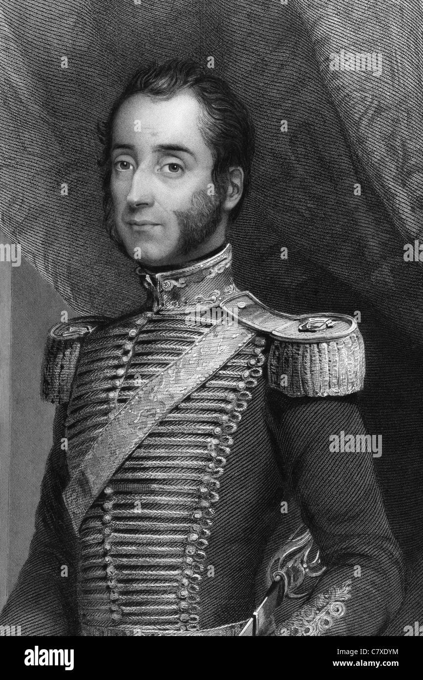 Henry Herbert, 3rd Earl of Carnarvon (1800-1849) on engraving from 1837 ...