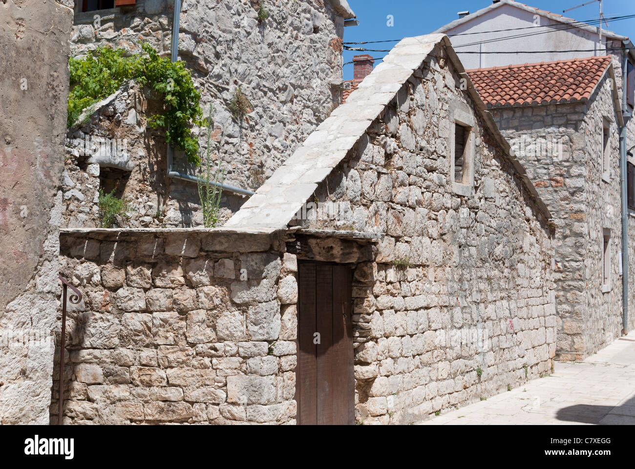 a city view of the croatian city of stari grad on the island of hvar in ...