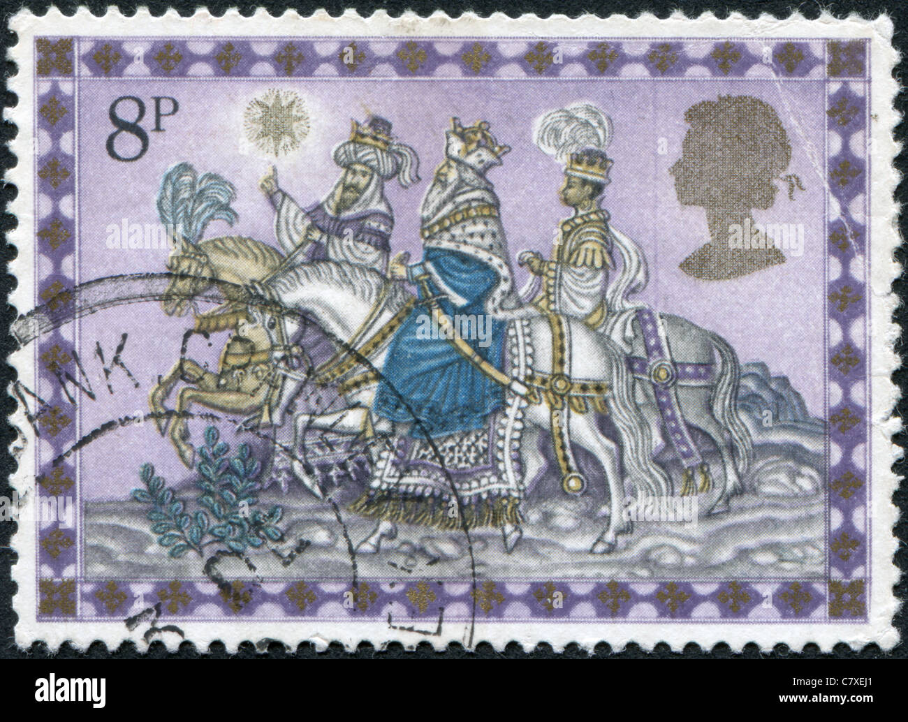 UNITED KINGDOM - 1973: A stamp printed in England, shows Christmas ...