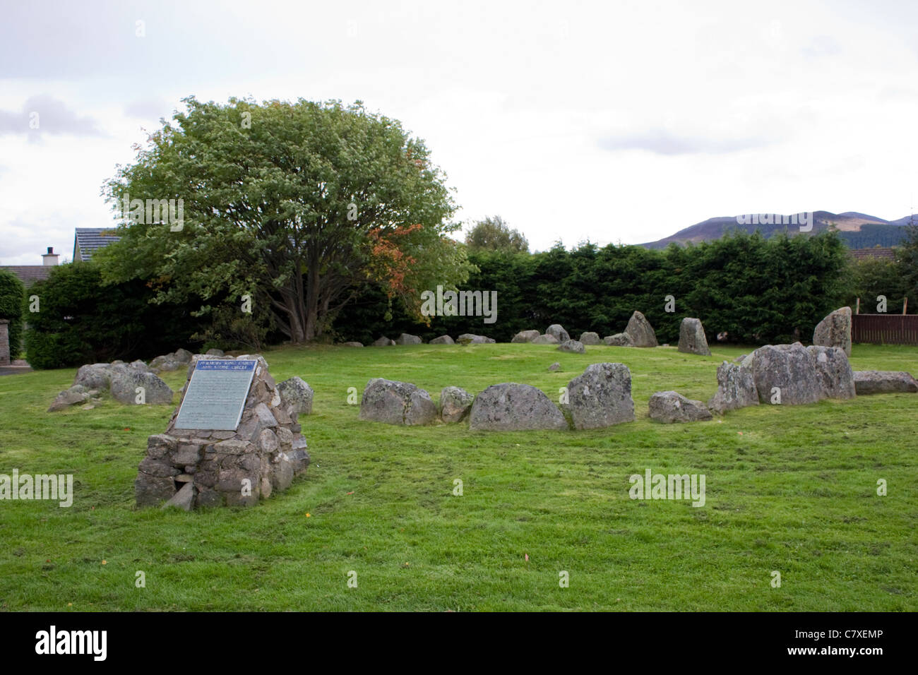 Aviemore Ring Cairn and Stone Circle Stock Photo - Alamy