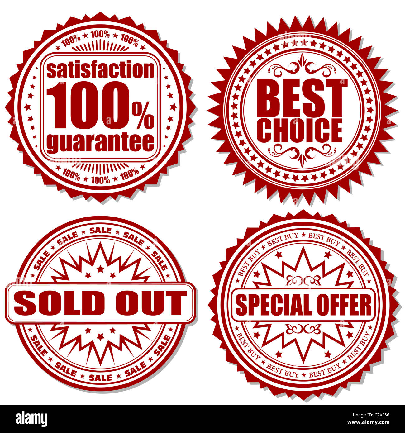 Collection stamps to store, element for design, vector illustration ...