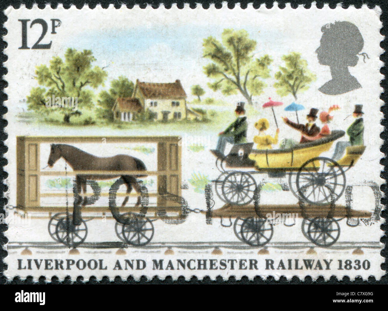 Liverpool and manchester railway stamp hi-res stock photography and ...