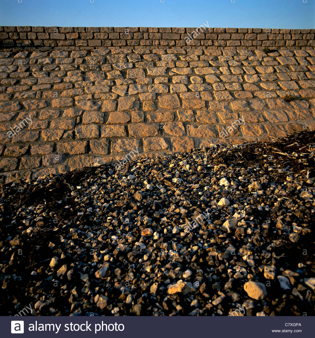 Stone Wall Sea Defence Stock Photos & Stone Wall Sea Defence Stock ...