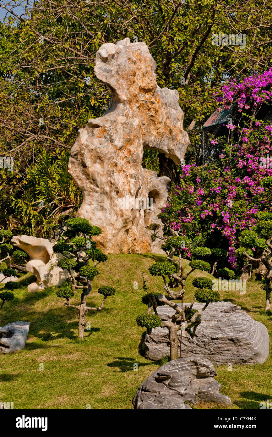 Unusual Rock Formation and Topiary Stock Photo - Alamy