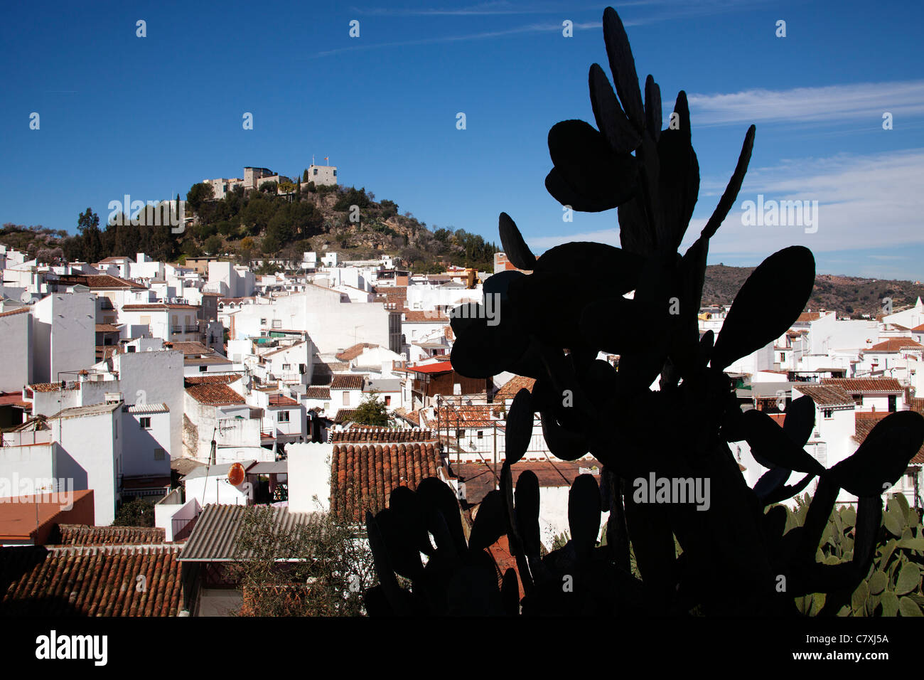 White village of Monda Malaga Andalusia Spain Stock Photo - Alamy
