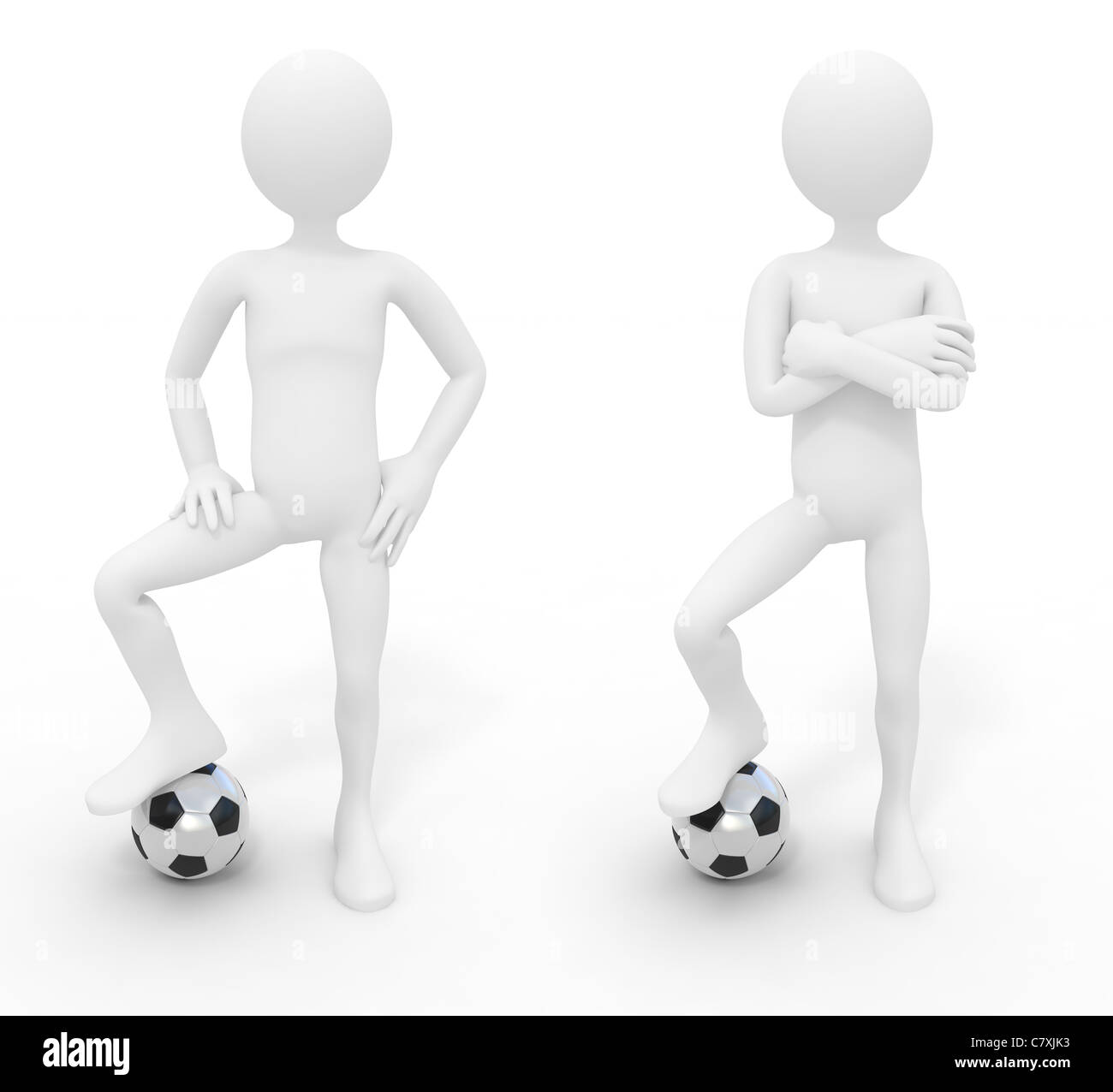 Football player with ball Stock Photo - Alamy