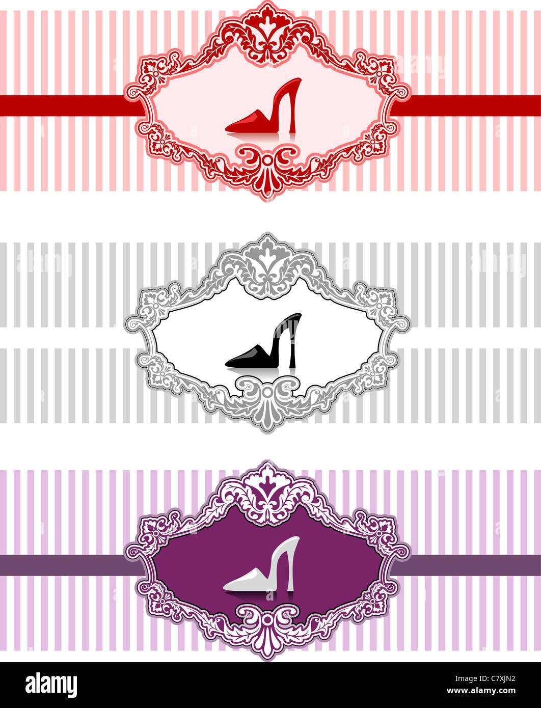 Illustration of a Web Banner with a Shoe Theme Stock Photo - Alamy