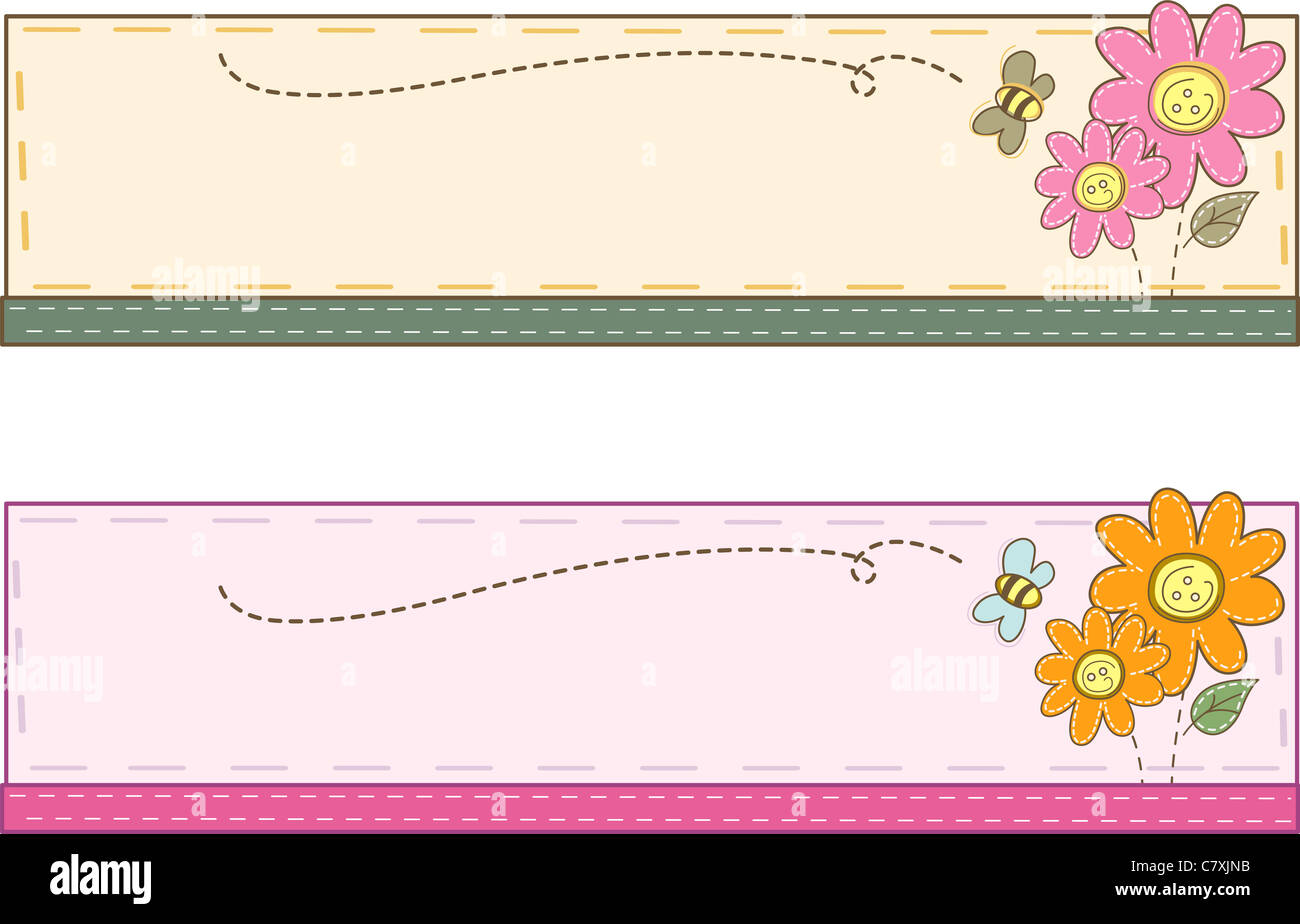 Illustration of a Web Banner with a Crafts Theme Stock Photo - Alamy